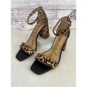 Sam Edelman | Shoes | Sam Edelman Daniella Blockheel Sandals Leopard ...
